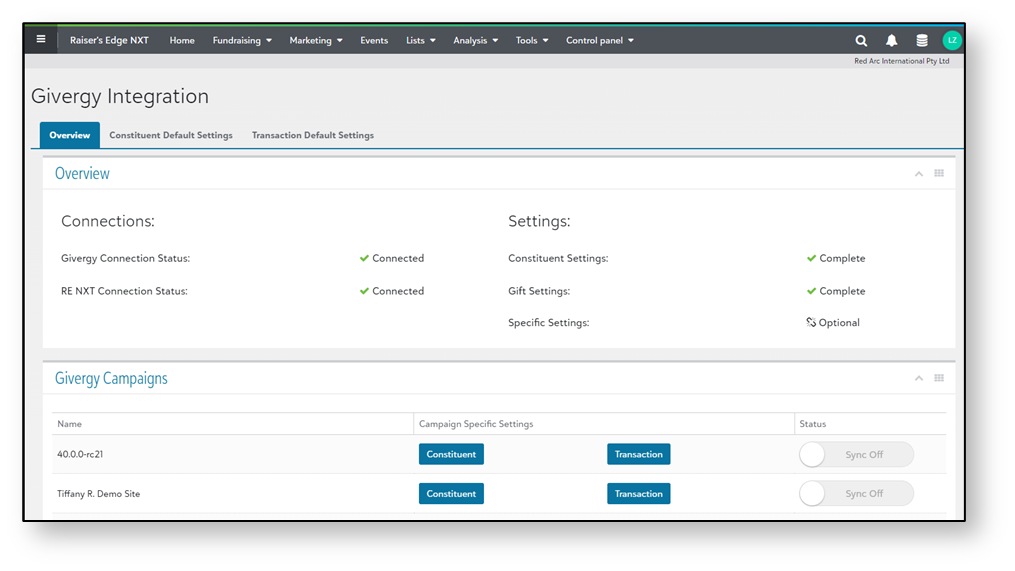 Raiser’s Edge NXT Integration App - Sync Campaign Data User Guide