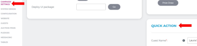 How to Place a Bid, Pledge or Prize Draw for a Guest