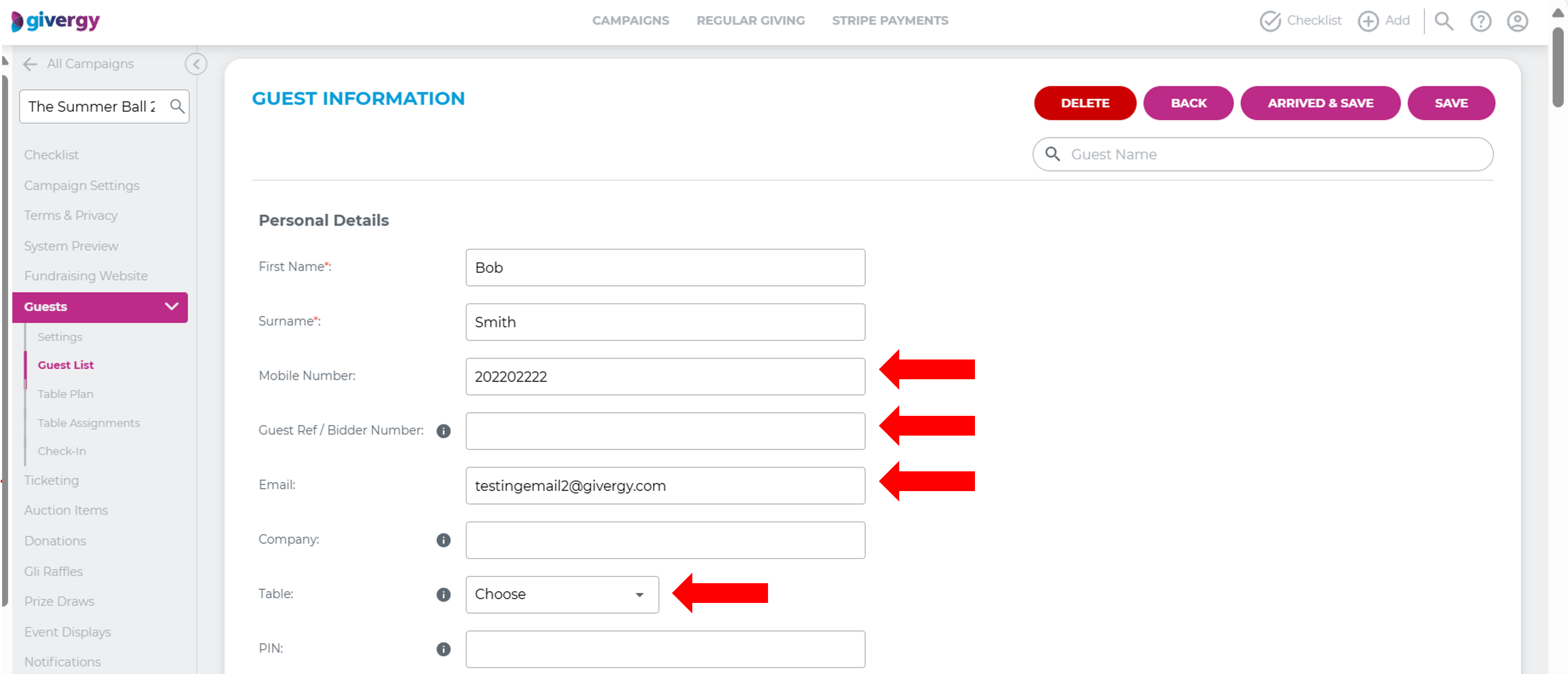 How to Check Guests In via the CMS