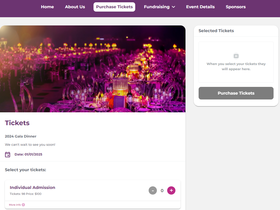 How to Update the Ticketing Details Page