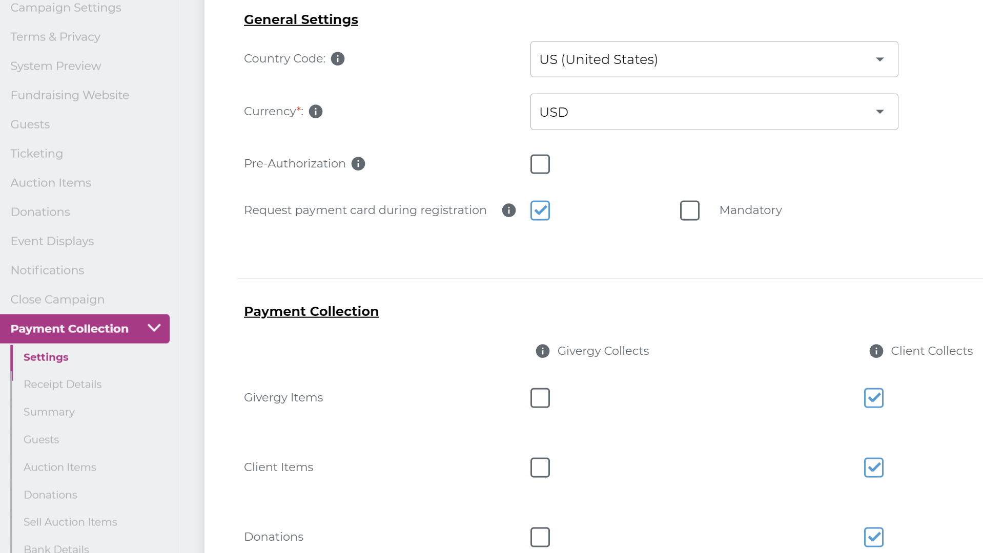 Payment Collection Options